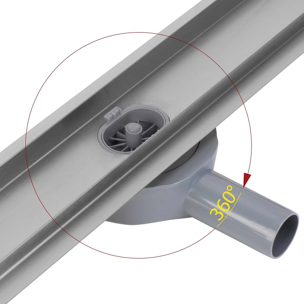 Lineární odtokový žlab Rea Neox Pro 90 cm stříbrný