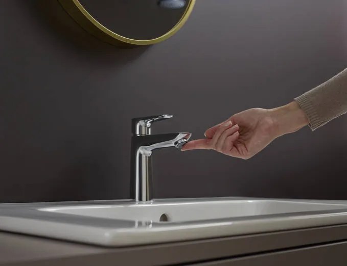 Hansgrohe Talis E, umyvadlová baterie 110 s odtokovou soupravou Push–Open, chromová, 71711000