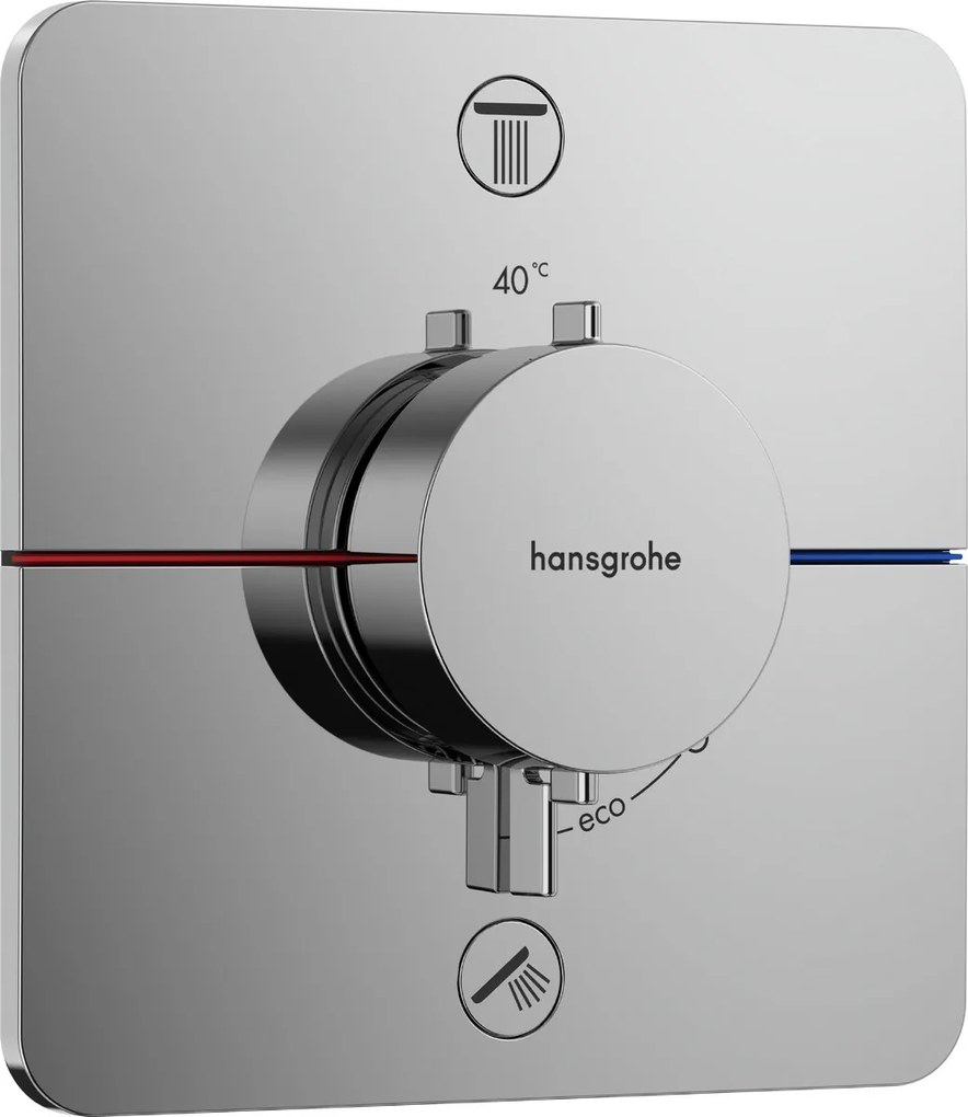 Hansgrohe ShowerSelect Comfort Q, termostat pod omítku pro 2 spotřebiče, chromová, HAN-15583000