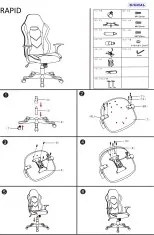 Casarredo Kancelářské křeslo RAPID černá/červená látka