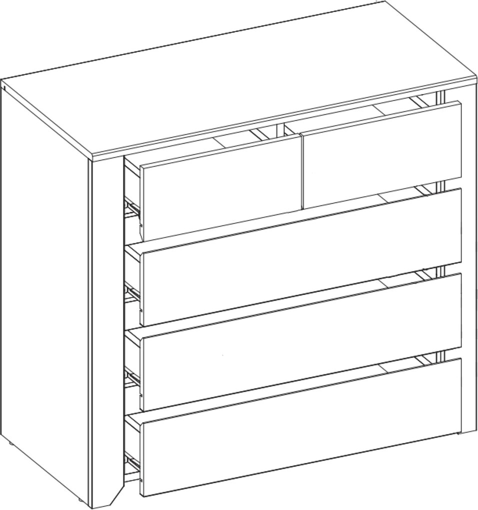 Sconto Komoda ANGEL 43 dub craft bílý