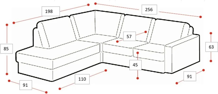 Béžová žinylková rohová pohovka (levý roh/do L) Fabian – Scandic