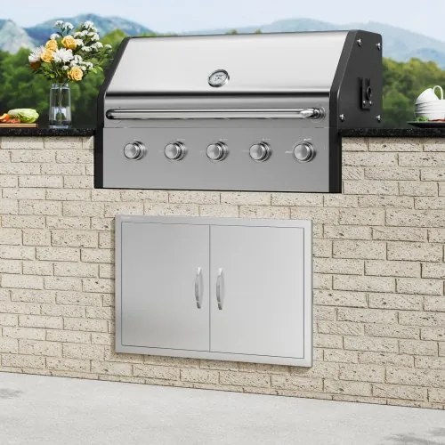 BBQ přístupová dvířka, 838 × 558 mm dvojitá venkovní kuchyňská dvířka