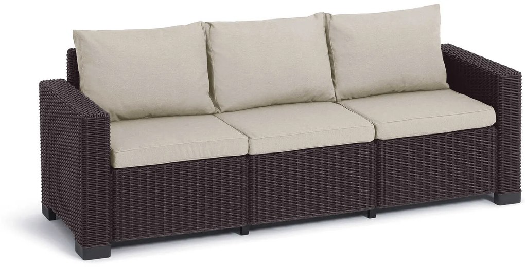 Zahradní pohovka FLORIDA 3 seater | hnědá