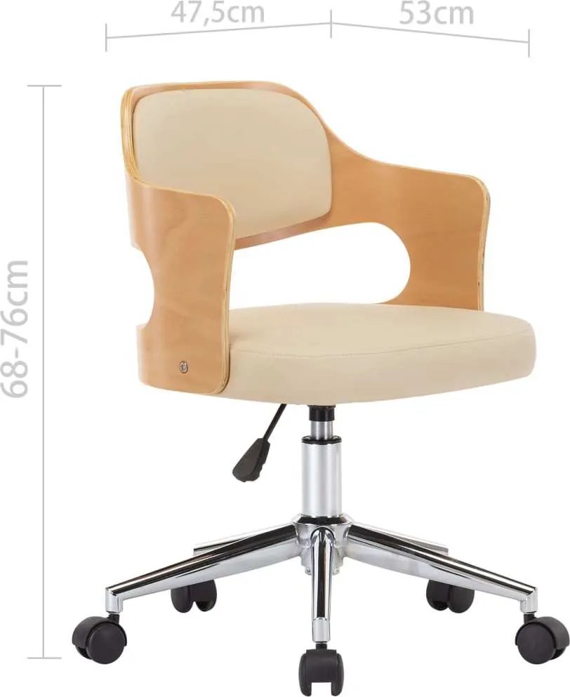 vidaXL Otočné jídelní židle 2 ks ohýbané dřevo a textil [3054926] Barva: Šedá