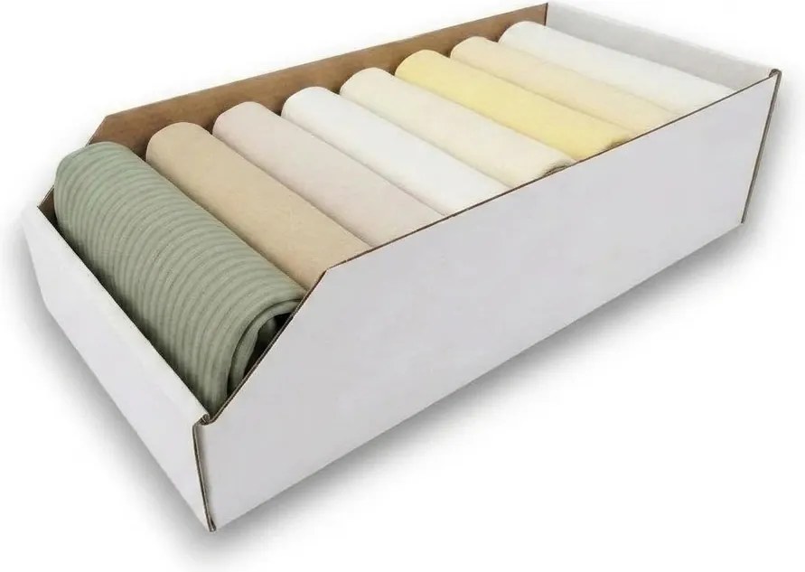 KARTON PAK Úložné boxy na oblečení, organizéry do skříně BÍLÝ KARTON 30 x 54 cm