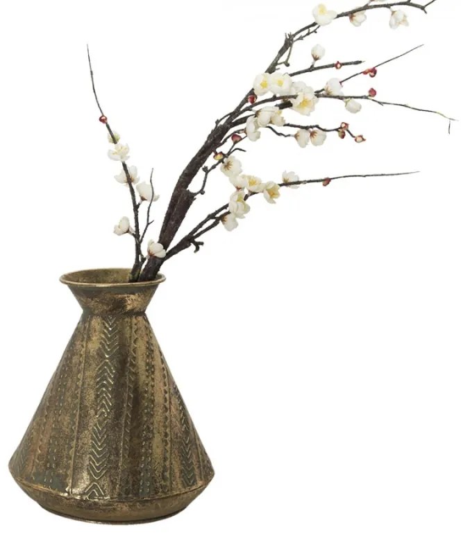Zlatá antik dekorační váza Thelonious – 27x30 cm