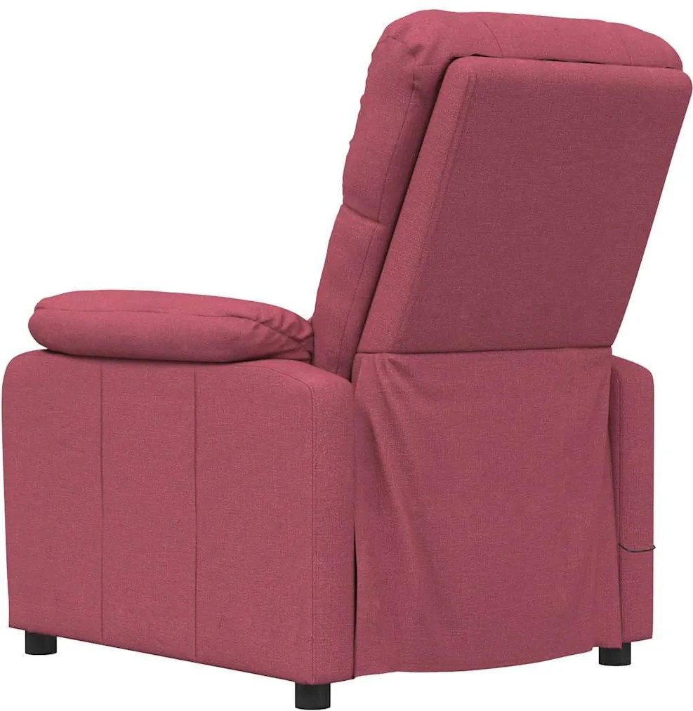 Masážní křeslo vínové textil 289675
