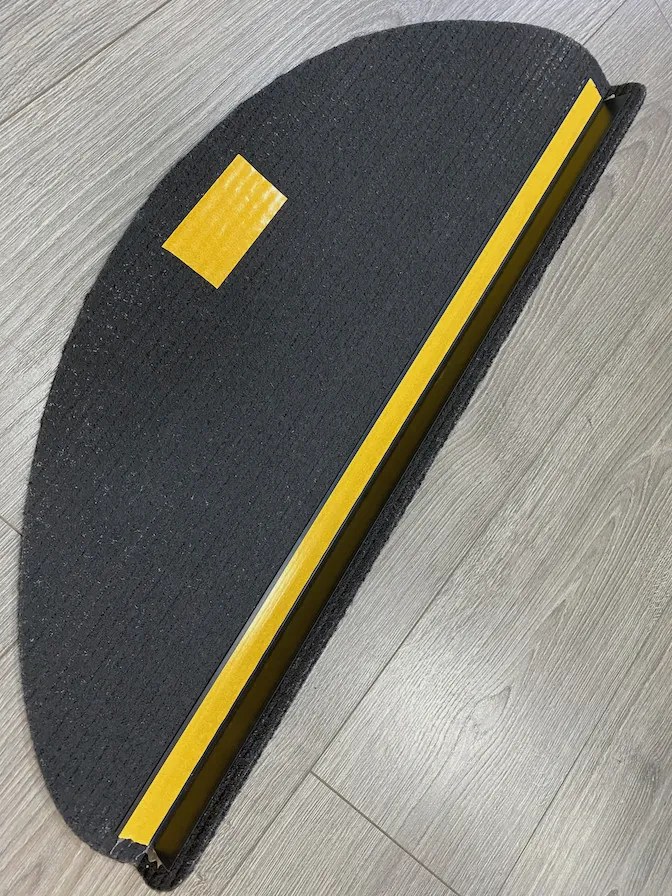 Vopi Nášlapy na schody Quick step antracit půlkruh, samolepící - 24x65 půlkruh (rozměr včetně ohybu)