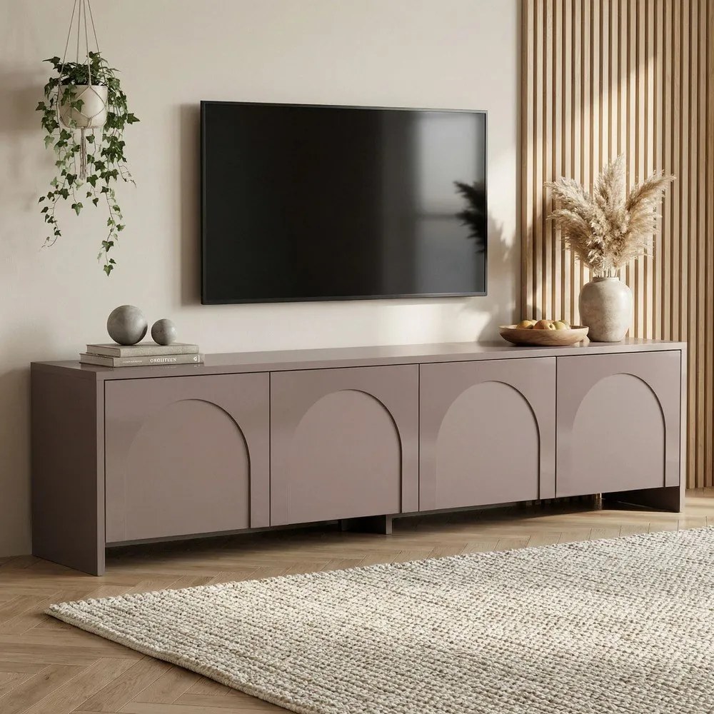 Taupe TV stolek 180x45x32 cm Aurelia – Kalune Design