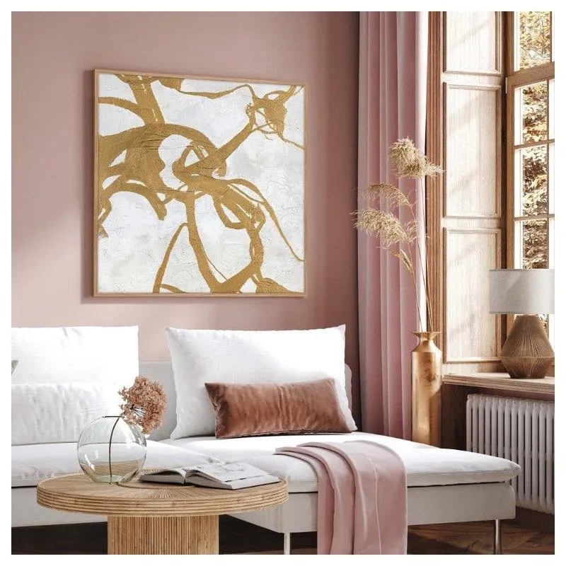 Ručně malovaný obraz 100x100 cm Goldplay – Malerifabrikken