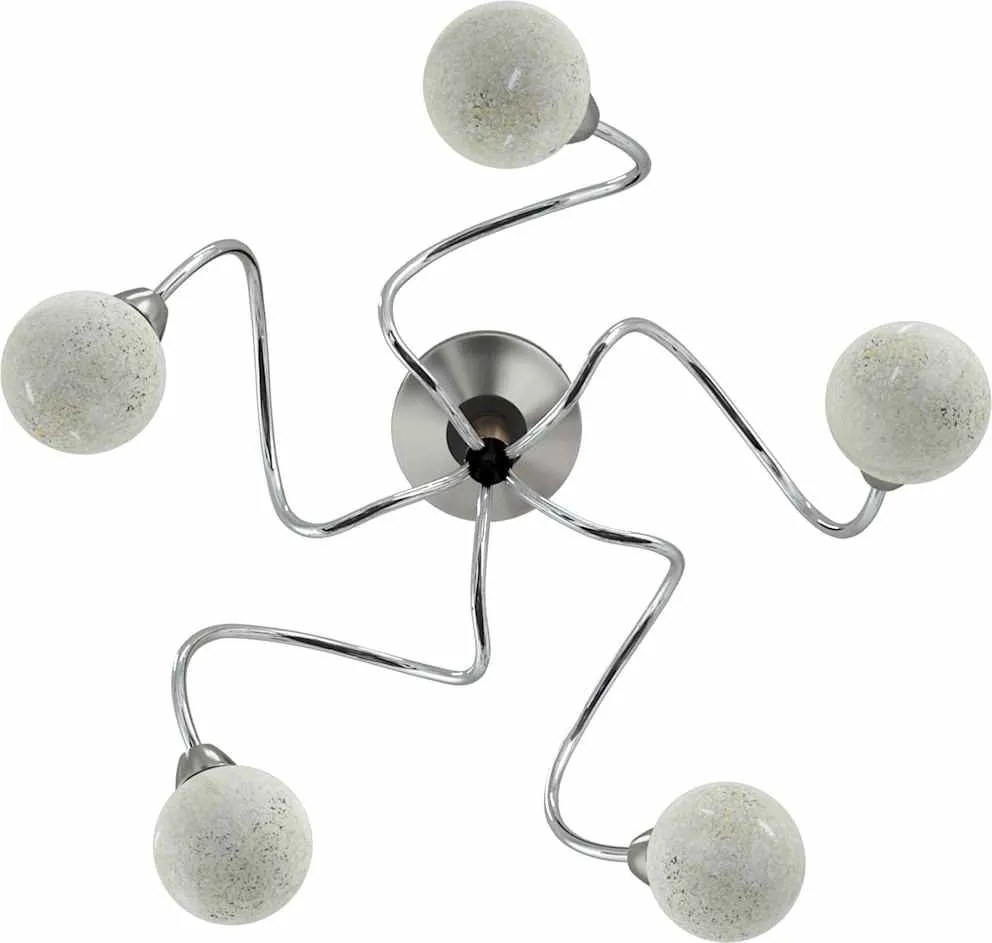 Stropní svítidlo s kulatými drátěnými stínidly pro 5 LED G9 337907