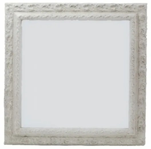 Zrcadlo bílé s ozdobným rámem 61x61cm