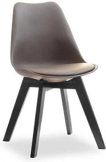 design4life Jídelní židle SILAS LEGNA hnědá-černá