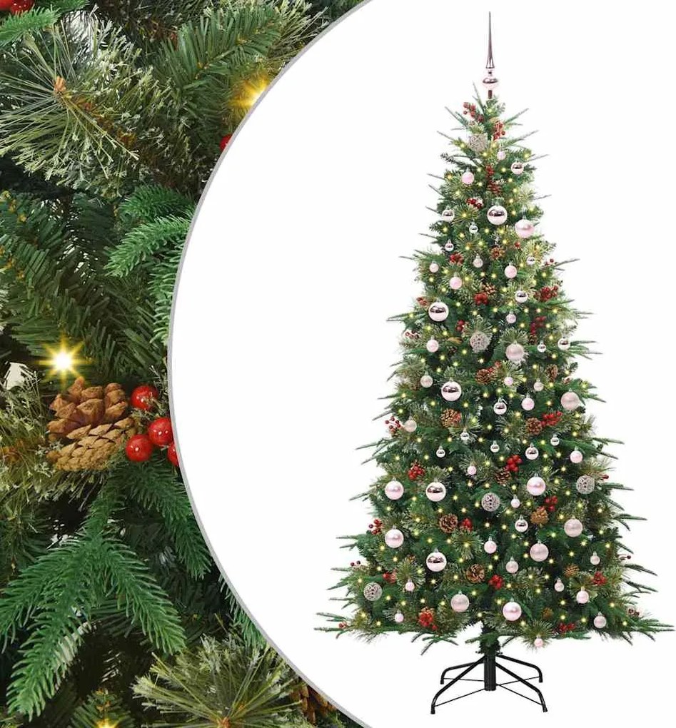 Umělý Skládací Vánoční Strom s stojanem Zelená 210 cm PE a PVC 3397434