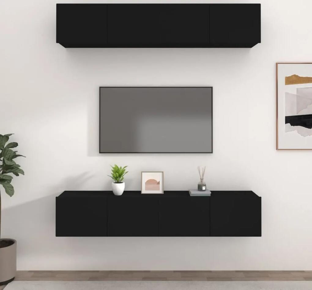 vidaXL TV skříňky 4 ks 80 x 30 x 30 cm kompozitní dřevo [3114188] Barva: kouřový dub