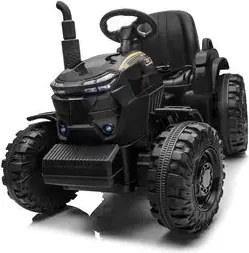 Eljet Dětský elektrický traktor STYLE černá / 80W / rychlost 3-5km/h /