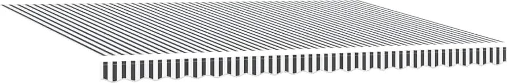 Ručně zatahovací markýza s LED antracitová a bílá 500 x 300 cm 3310239