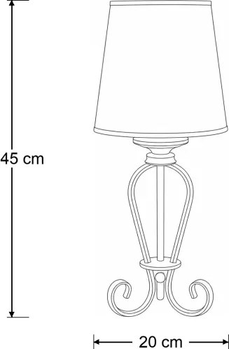 Brilagi - Stolní lampa SONIA 1xE27/15W/230V krémová/patina