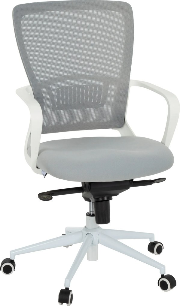 XXXLutz OTOČNÁ ŽIDLE, plochá tkanina, síťovina, šedá, bílá MID.YOU - Online Only kancelářské židle - 001918044701