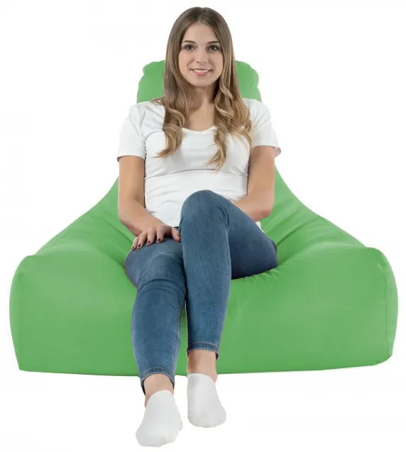 Křeslo Bali ekokůže zelené