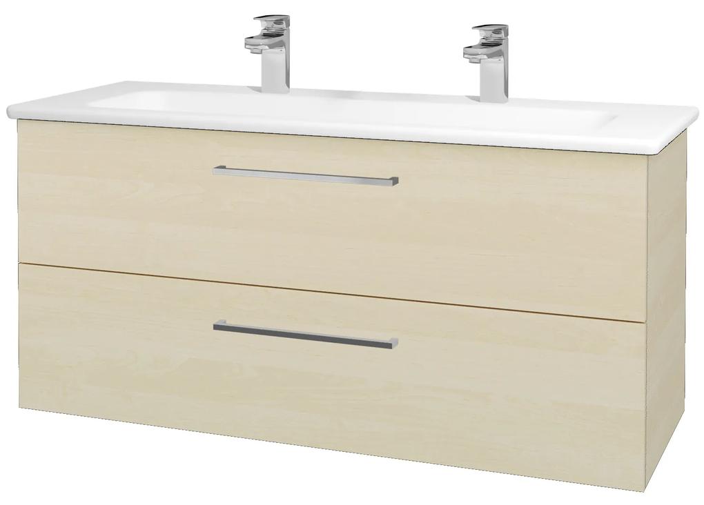 Dřevojas Koupelnová skříň GIO SZZ2 120 Varianta: N01 Bílá lesk / Úchytka T01 / N08 Cosmo