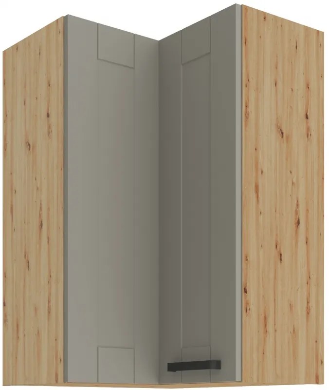 Kuchyňská skříňka LUNA 60x60 GN-90 2F (90°) korpus: dub artisan, barva dvířek: světle šedá CLAY