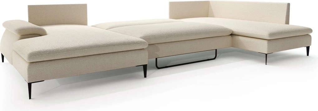PCo Rohová sedací souprava ZORO U2, 350 cm Barva látky: Šedá (Bubble 06), Roh pohovky: Levý roh