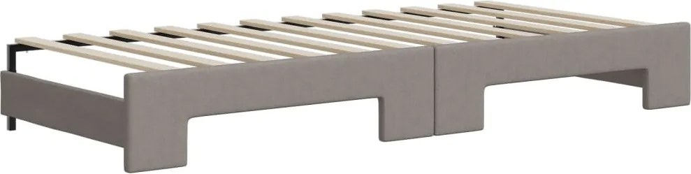 Válenda s přistýlkou a zásuvkami taupe 90 x 200 cm textil 3197245