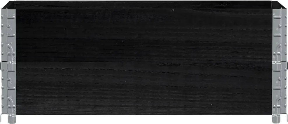 Zahradní truhlík černý 100 x 50 cm masivní borové dřevo 3295392