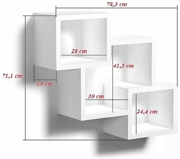 Závěsná police RIPIANO dub sonoma