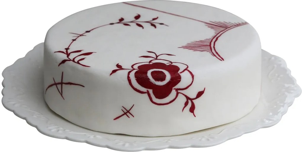 Chic Antique Porcelánový talíř Provence 33cm, červená barva, bílá barva, porcelán