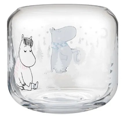 Skleněný svícen na čajovou svíčku Moomin Snowfall  Muurla