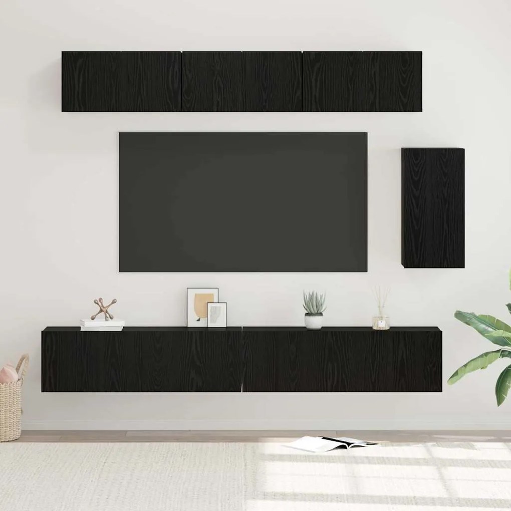 Sestava TV skříněk 6 ks Černý dub Kompozitní dřevo 3393442