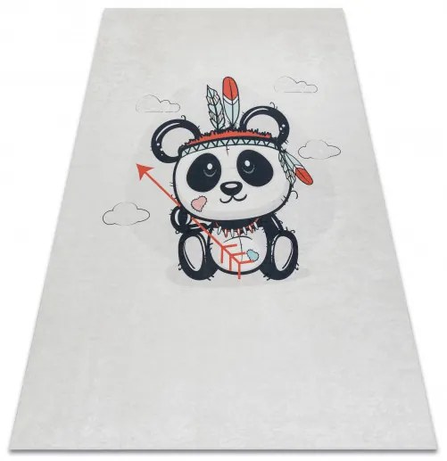 Dywany Łuszczów, Dětský kusový koberec Bambino 1129 Panda cream, 160x220, černobílá, dětský pokoj