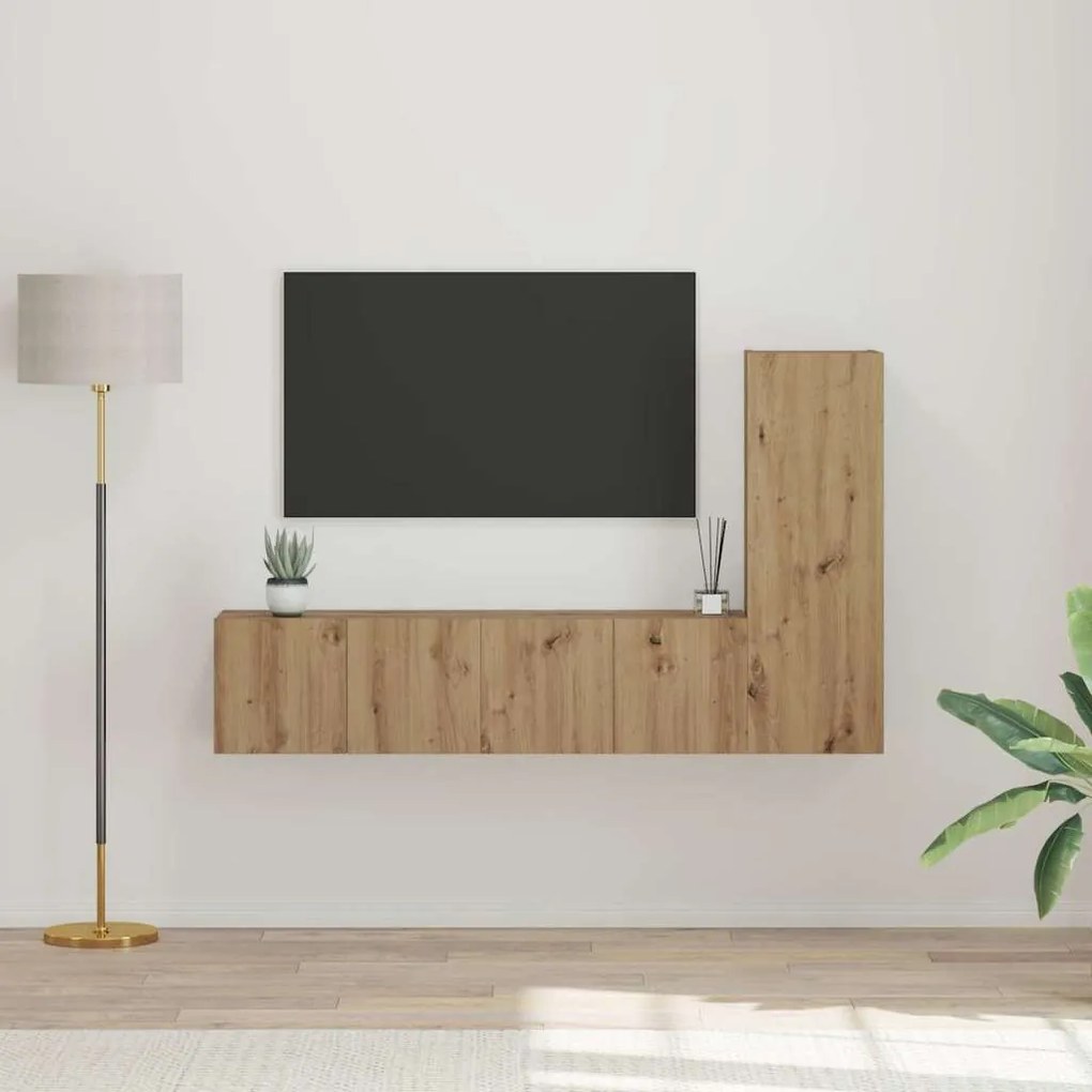 Sestava TV skříněk 3 ks Artisanový dub Kompozitní dřevo 3393404