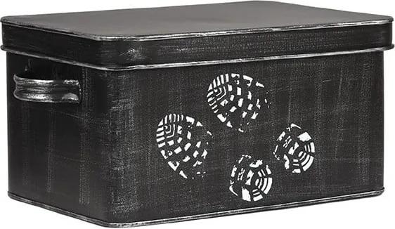 Černý kovový box na přípravky pro boty LABEL51
