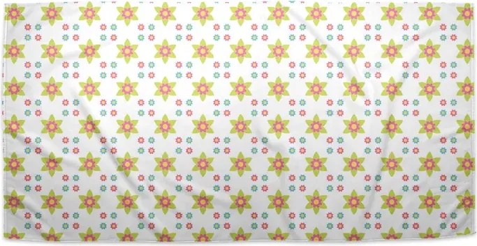 Sablio Ručník Barevné kytičky - 50x100 cm