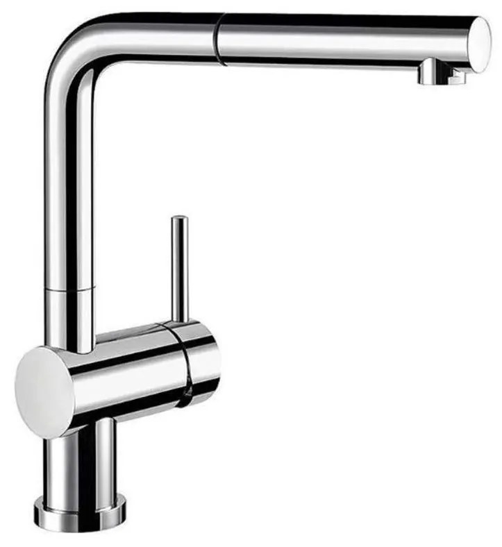 Blanco Linus S-F - Dřezová baterie s výsuvnou koncovkou, sklopná pod okno, chrom 514023