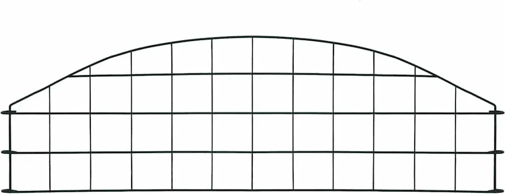 Obloukový zahradní plot 77,3 x 26 cm zelený 146101