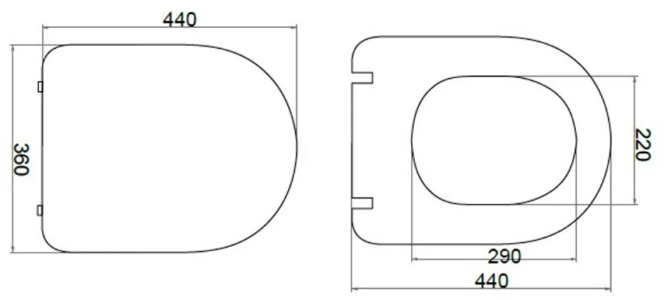 Sapho AVVA WC sedátko, SLIM, Soft Close, černá mat 100787-110