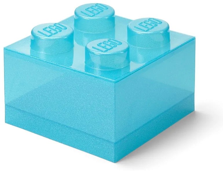 Světle modrý plastový dětský úložný box 25x25x18 cm – LEGO®
