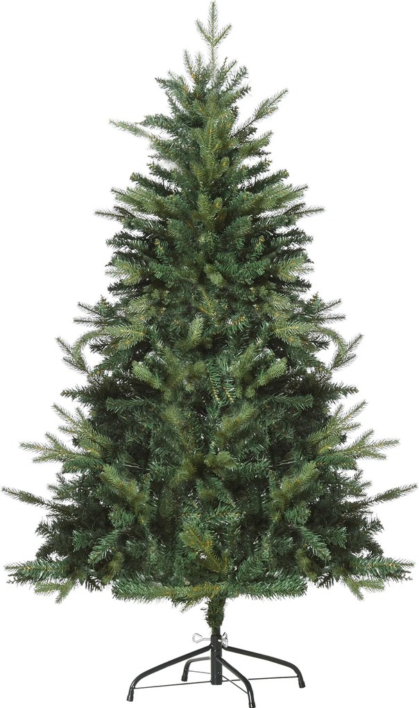 Aosom Umělý vánoční stromek 150 cm, umělý vánoční stromek s 946 hroty, vánoční stromek, vánoční dekorace včetně kovového stojanu do interiéru