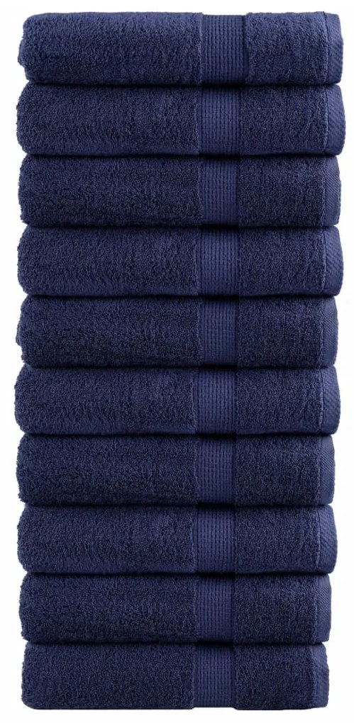 Prémiové ručníky SOLUND 10 ks tmavě modré 50x100 cm 600 g/m² 137259