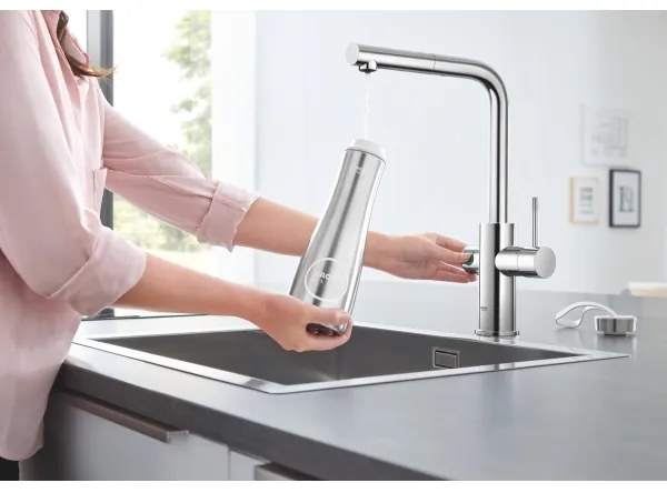 GROHE 31539000 - Dřezová baterie BLUE HOME L-výpusť lesklý chrom