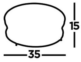 Searchlight 5182AB Stropní koupelnové svítidlo GLASGOW patina