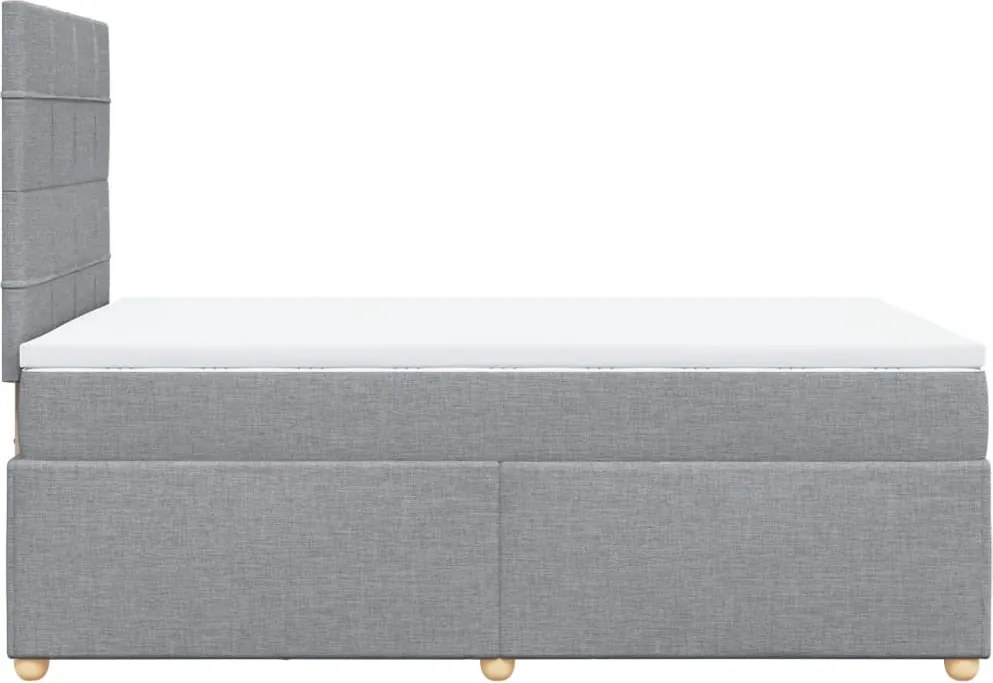 Box spring postel s matrací světle šedá 120x190 cm textil 3291219