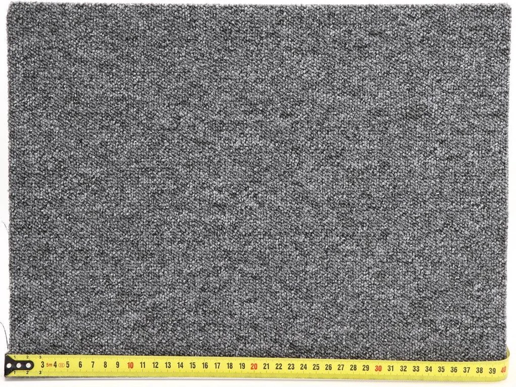 Condor Carpets, Metrážový koberec Extreme 73, zátěžový, na míru, šíře 4m, šedá, ab (mřížka), chodba / předsíň