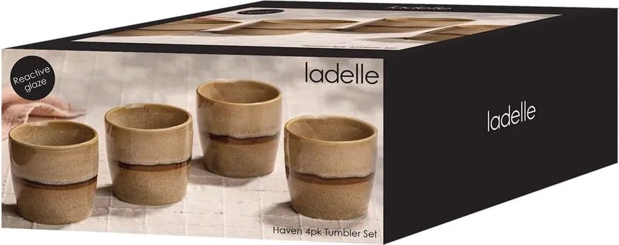 Světle hnědé porcelánové hrnky na espresso v sadě 4 ks 350 ml Haven – Ladelle