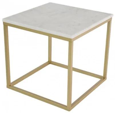 Konferenční stolek Accent - hnědý rám (přírodní mramor, ocel)